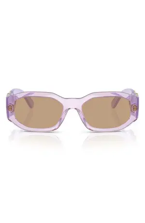 Versace 53mm Round Sunglasses - Purple/light Brown