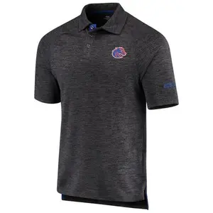 COLOSSEUM Heathered Black Boise State Broncos Down Swing Polo - Heather Black