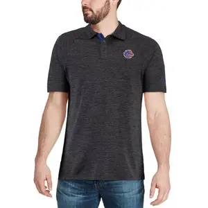 COLOSSEUM Heathered Black Boise State Broncos Down Swing Polo
