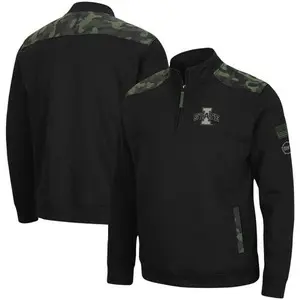 COLOSSEUM Iowa State Cyclones Oht Military Appreciation Commo Fleece Quarter-zip Jacket - Black