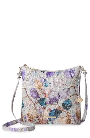 Brahmin Katie Croc Embossed Leather Crossbody Bag - Frosted