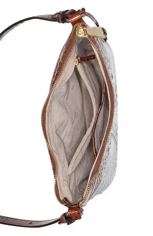Brahmin Katie Croc Embossed Leather Crossbody Bag - Pecan