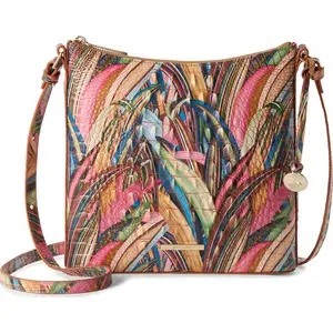 Brahmin Katie Croc Embossed Leather Crossbody Bag - Sunleaf