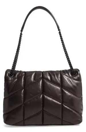 Saint Laurent Medium Loulou Puffer Shoulder Bag - Noir