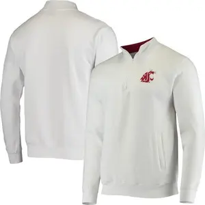 COLOSSEUM Washington State Cougars Tortugas Logo Quarter-zip Jacket - White