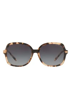 Michael Kors 57mm Square Sunglasses - Pink Tortoise/black Gradient