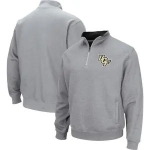 COLOSSEUM Heathered Gray Ucf Knights Tortugas Team Logo Quarter-zip Jacket - Heather Gray