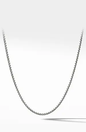 David Yurman David Yurman 18K Gold Box Chain Necklace Silver