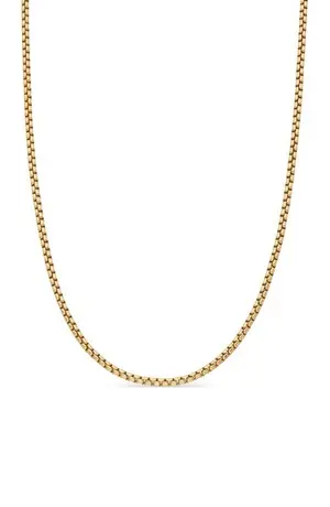 David Yurman 18k Box Chain Necklace - Yellow Gold