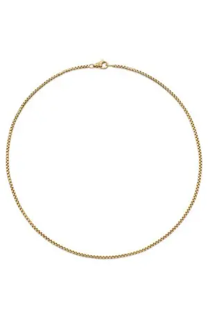 David Yurman 18k Box Chain Necklace - Yellow Gold