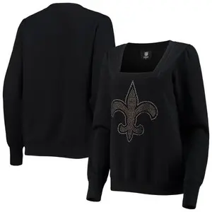 CUCE New Orleans Saints Winners Square Neck Pullover Sweatshirt - Black