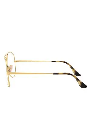 Ray-ban 58mm Aviator Optical Glasses - Gold