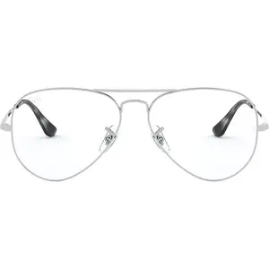 Ray-ban 58mm Aviator Optical Glasses - Silver