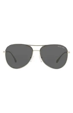 Michael Kors 59mm Aviator Sunglasses Light Gold
