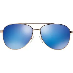 Michael Kors 59mm Aviator Sunglasses - Rose Gold