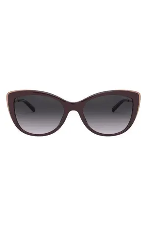 Michael Kors 55mm Gradient Cat Eye Sunglasses Cordovan/dark Grey Gradient