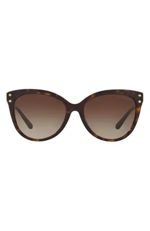 Michael Kors 55mm Gradient Cat Eye Sunglasses Dark Tortoise/brown Gradient