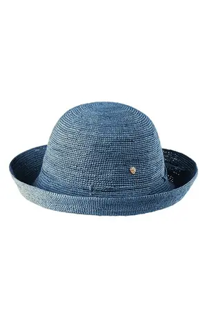 Helen Kaminski Provence 10 Packable Raffia Hat Cornflower