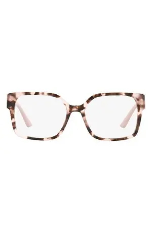 Prada Prada 52mm Cat Eye Optical Glasses Orchid Tortoise/demo Lens