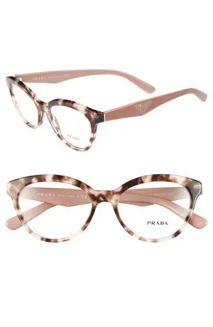 Prada Prada 52mm Cat Eye Optical Glasses Pink