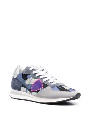 Philippe Model Trpx Camouflage-print Sneakers - Blue