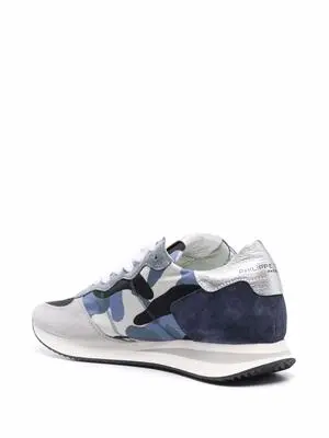 Philippe Model Trpx Camouflage-print Sneakers - Blue