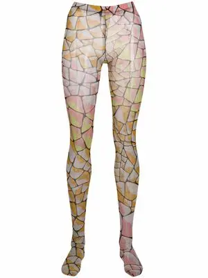 Emilio Pucci Tartuca-print Tights - Pink