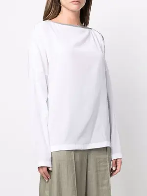 Brunello Cucinelli Cold-shoulder Blouse