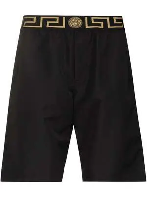 Versace Greca Border Swim Shorts - Black