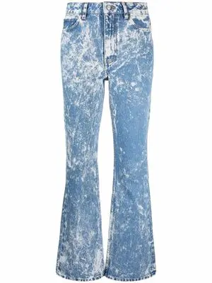 Women's Bleached Straight Leg Jeans