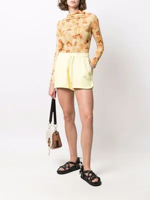 Red Valentino Drawstring-waist Track Shorts - Yellow