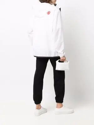 Play Comme Des Garcon X K-way Zipped Hooded Jacket - White