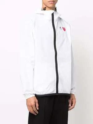 Play Comme Des Garcon X K-way Zipped Hooded Jacket - White