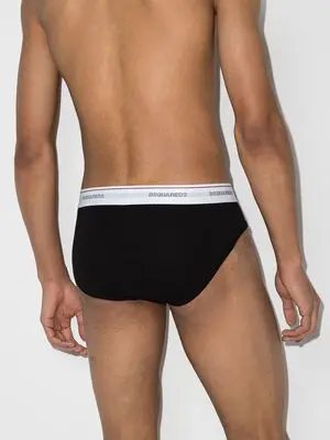 Dsquared2 Logo-waistband Briefs - Black