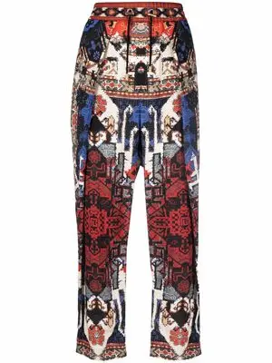 Balmain Abstract Pattern Cropped Trousers