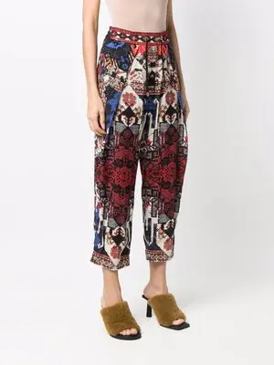 Balmain Abstract Pattern Cropped Trousers