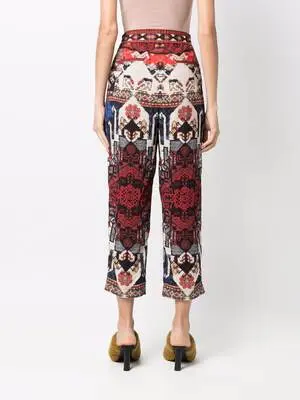 Balmain Abstract Pattern Cropped Trousers
