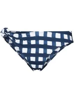 Jacquemus Vicky Gingham Bikini Bottom - Blue