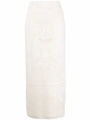 Valentino Garavani High-waisted Lace Skirt