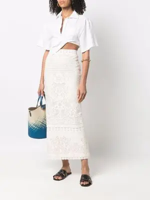 Valentino Garavani High-waisted Lace Skirt