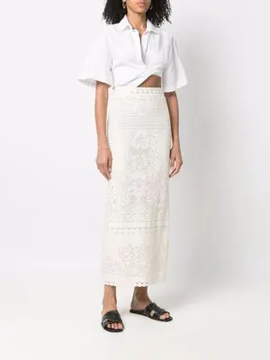 Valentino Garavani High-waisted Lace Skirt