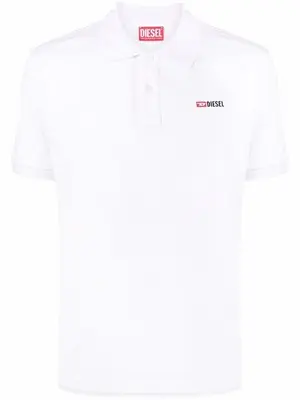 DIESEL® Cotton Logo Polo Shirt - White