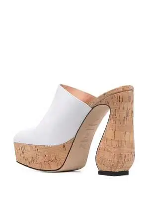 SERGIO ROSSI Cork Platform Mules