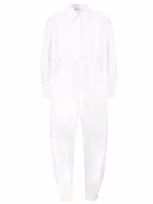 Alberta Ferretti Broderie Anglaise Belted Bodysuit