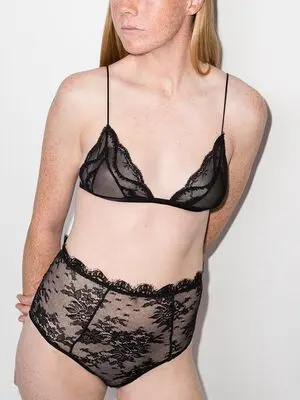 Kiki De Montparnasse Leche Moi Lace Bra - Black