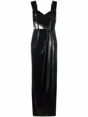Marchesa Sheer-panel Sleeveless Dress
