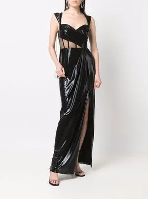 Marchesa Sheer-panel Sleeveless Dress