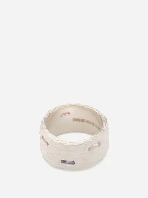 BLEUE BURNHAM Bleue Burnham - Freshly Cut Lawn Sapphire And Silver Ring - Mens - Silver - Silver