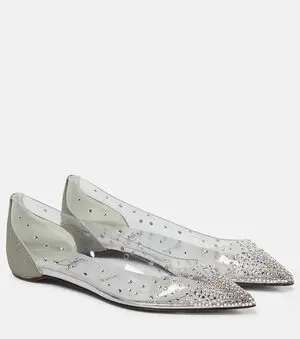 Silver-Tone Studded Flats