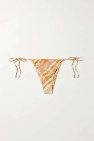 Cult Gaia Cult Gaia Estella Tie-Dyed Recycled Bikini Briefs Marigold